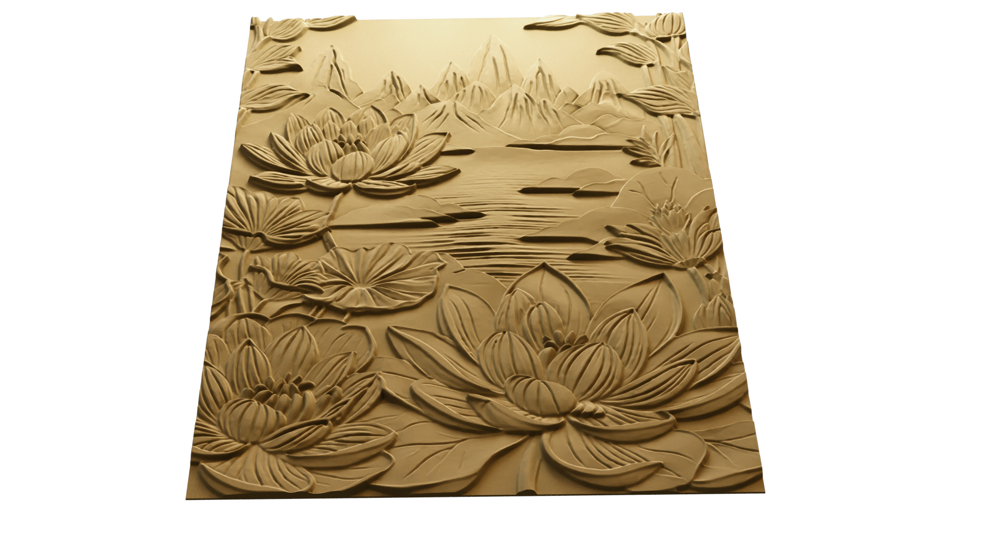 modern panel wall decor set wall relief mural CNC 147 3D 3D model ...