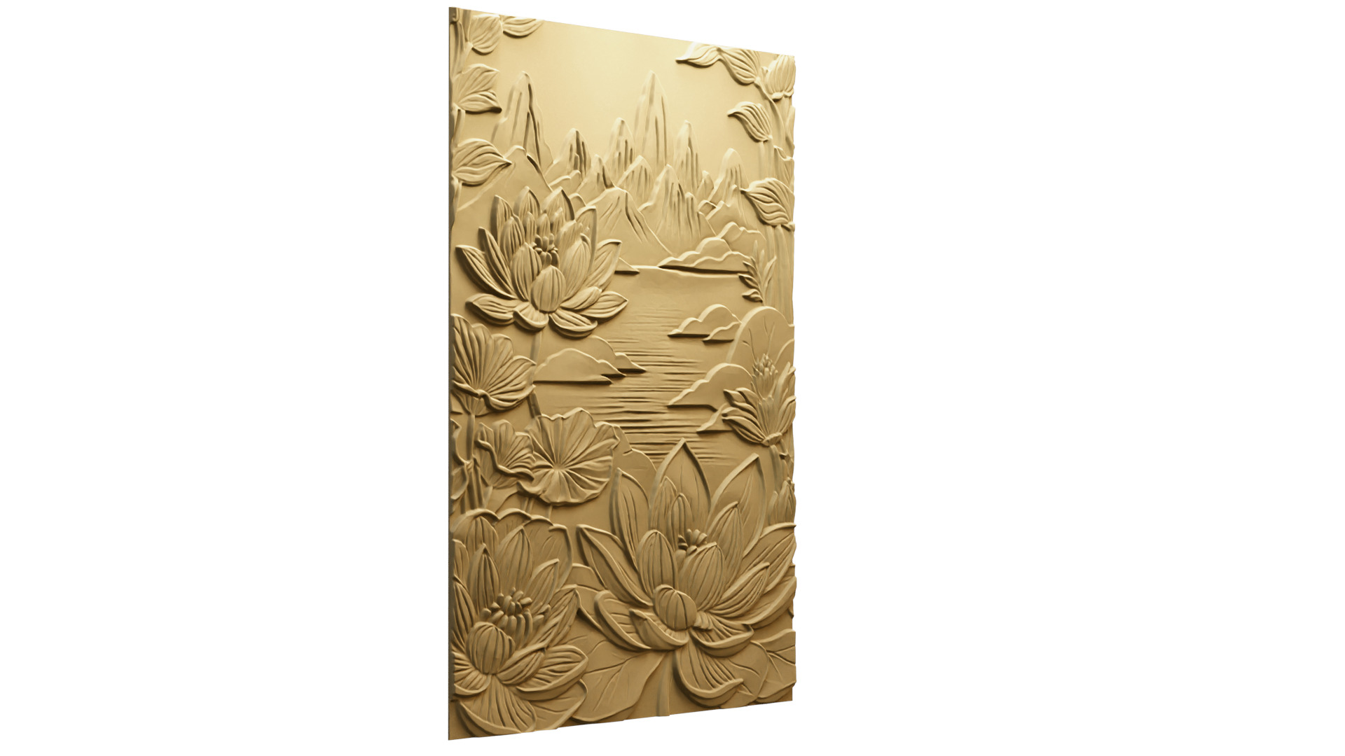 modern panel wall decor set wall relief mural CNC 147 3D 3D model ...