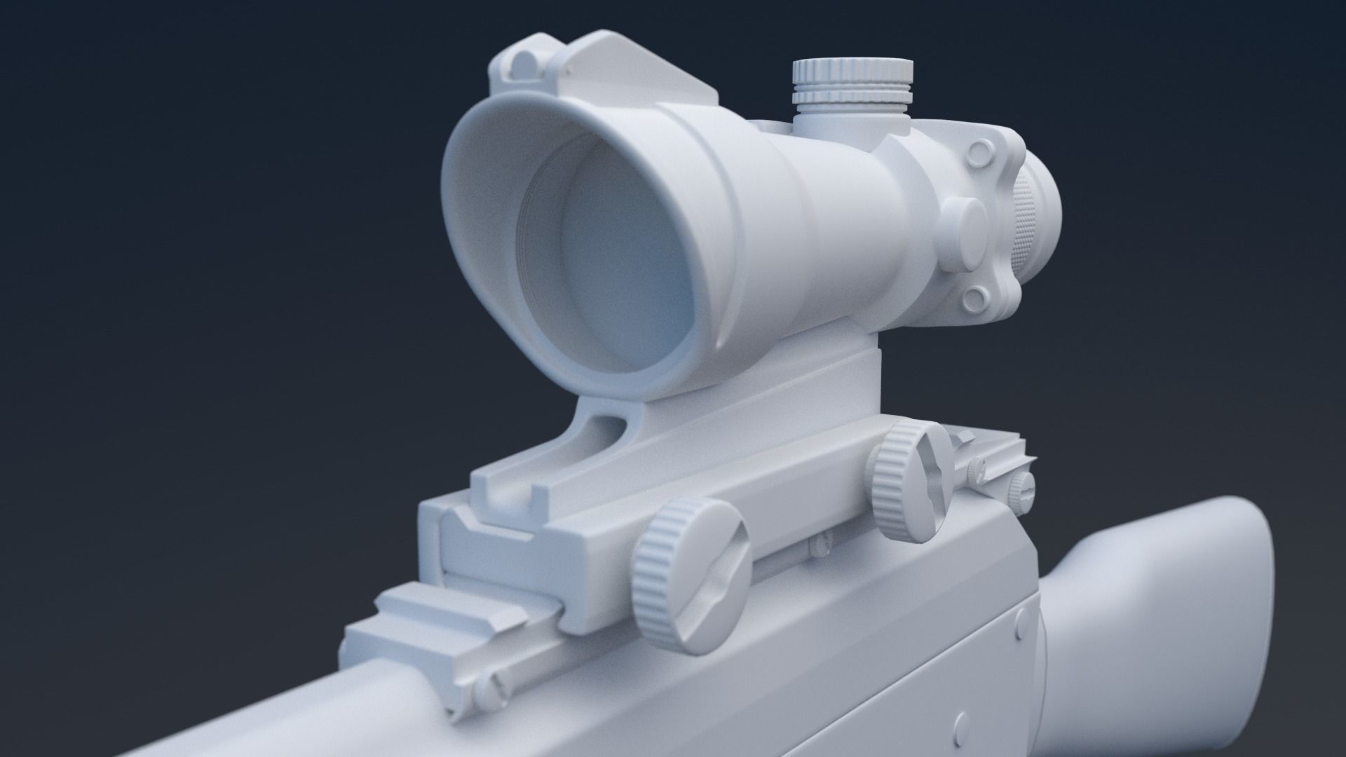 AK 47 customized with Acog sight High Poly 3D model | CGTrader