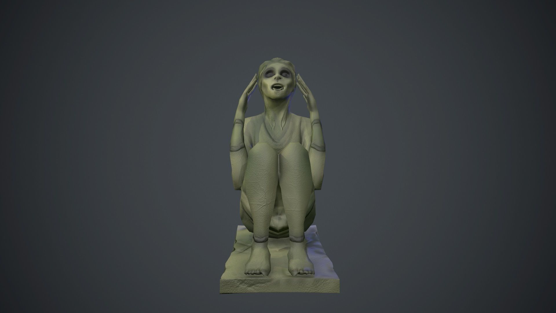 Screaming statue free VR / AR / low-poly 3D model | CGTrader