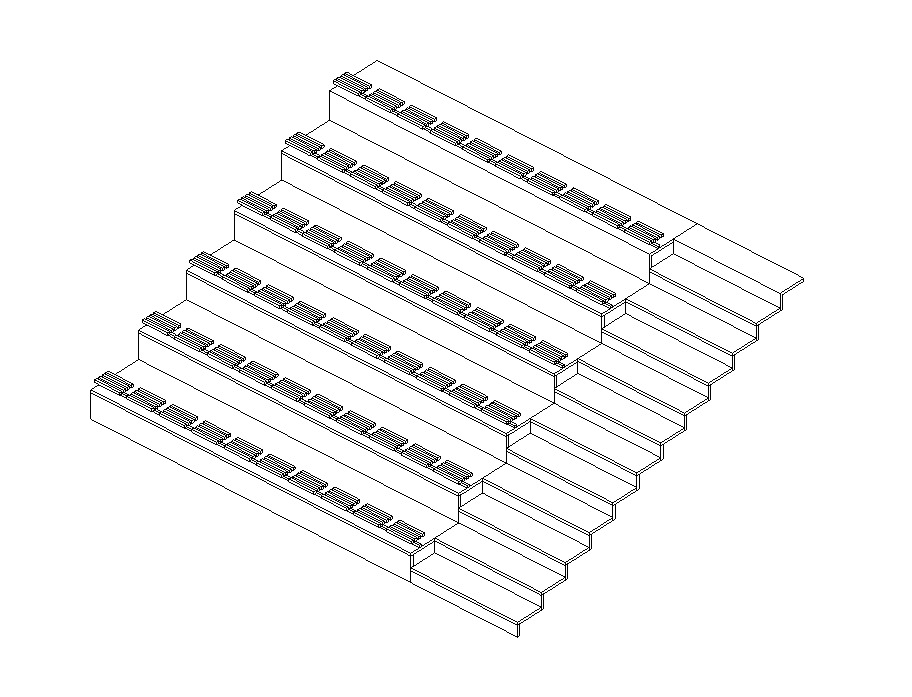 Revit Family Seating Stairs Auditorium Lecture Event 3D model | CGTrader