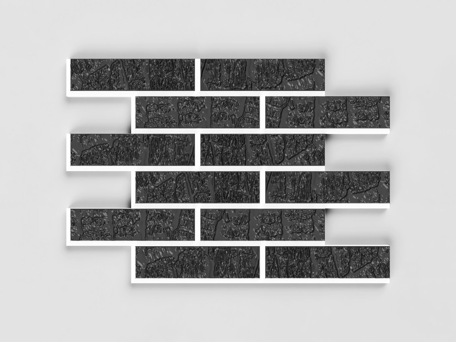 Brick Wall Panel 3D Model for CNC Mold Making STL STEP DXF 3D model 3D ...
