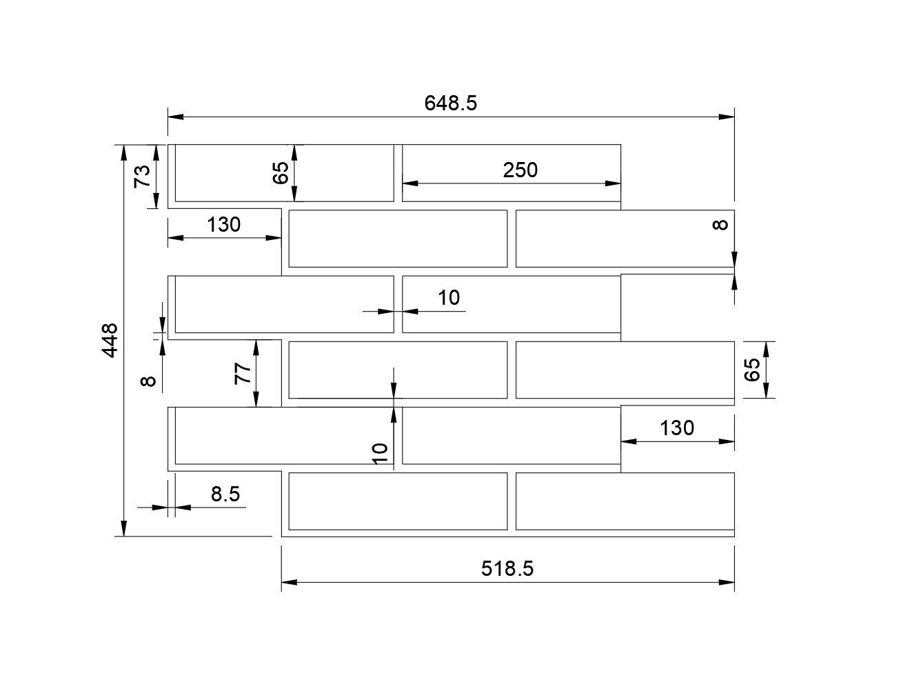 Brick Wall Panel 3D Model for CNC Mold Making STL STEP DXF 3D model 3D ...