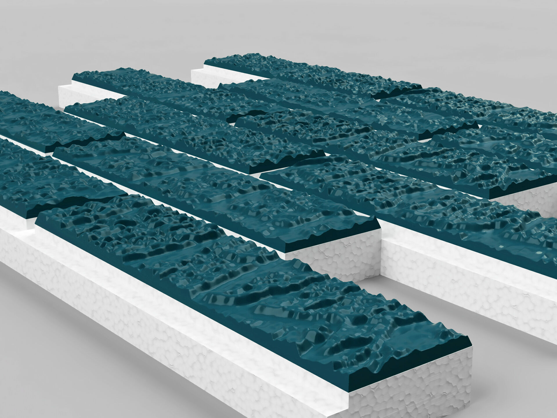 Brick Wall Panel 3D Model for CNC Mold Making STL STEP DXF 3D model 3D ...