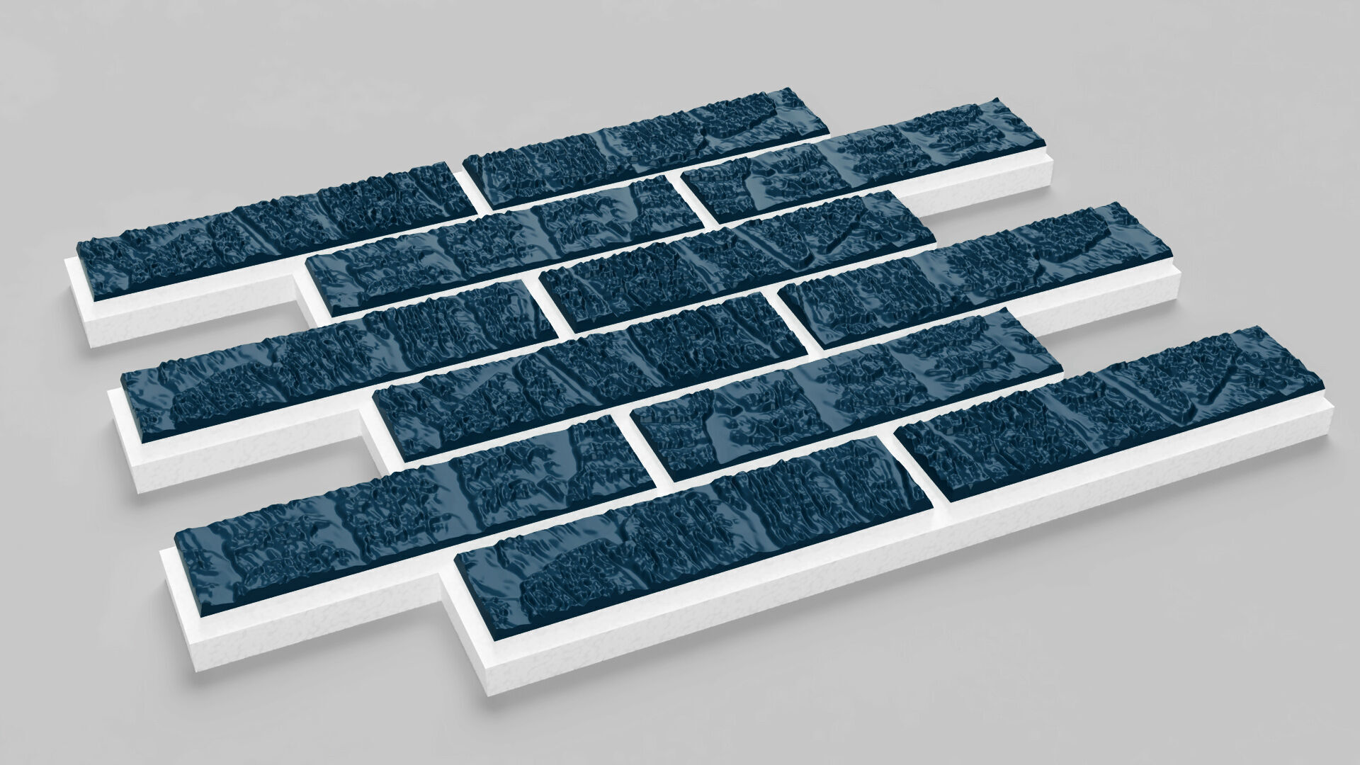 Brick Wall Panel 3D Model for CNC Mold Making STL STEP DXF 3D model 3D ...
