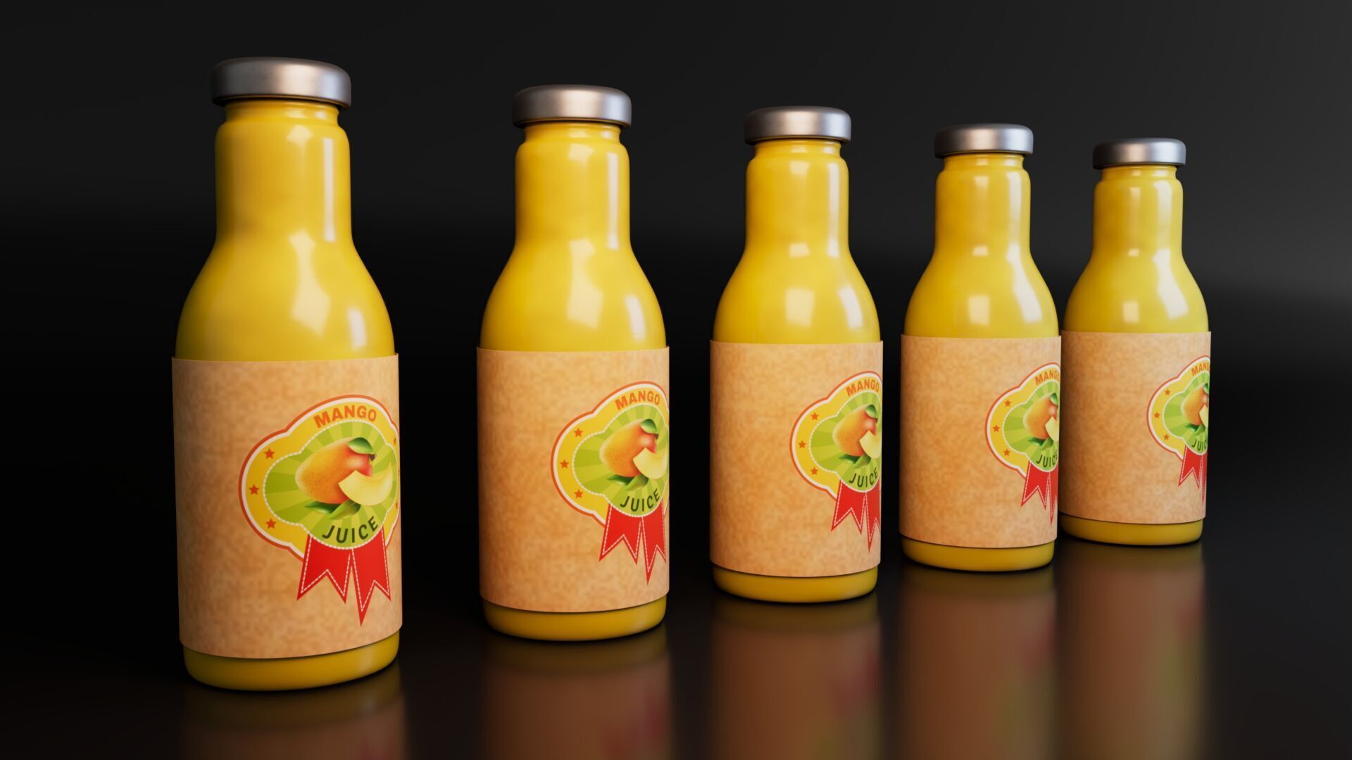 Juice Bottle free VR / AR / low-poly 3D model | CGTrader