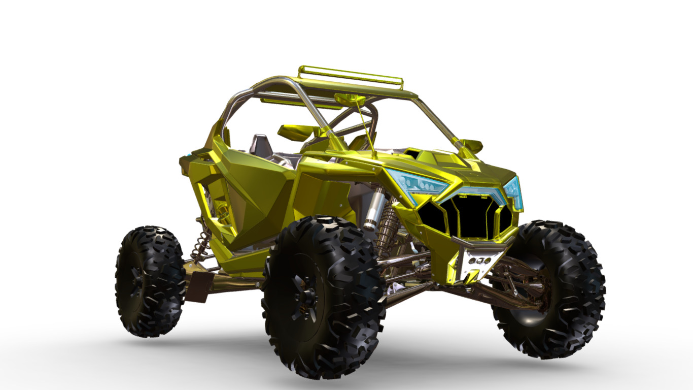3D model Polaris RZR 4x4 VR / AR / low-poly | CGTrader
