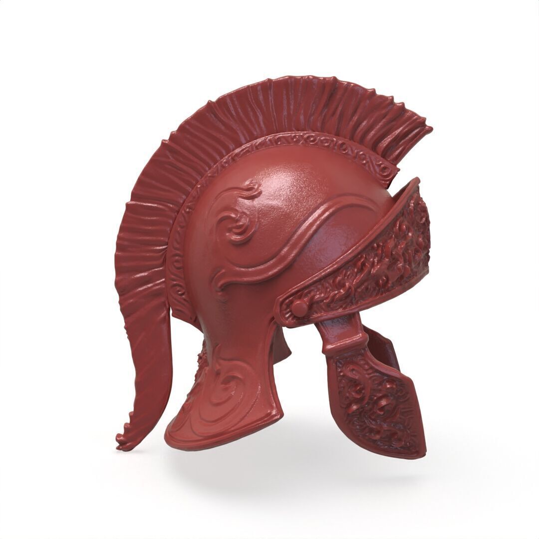 Sculpted Roman Helmet 3D model 3D printable | CGTrader