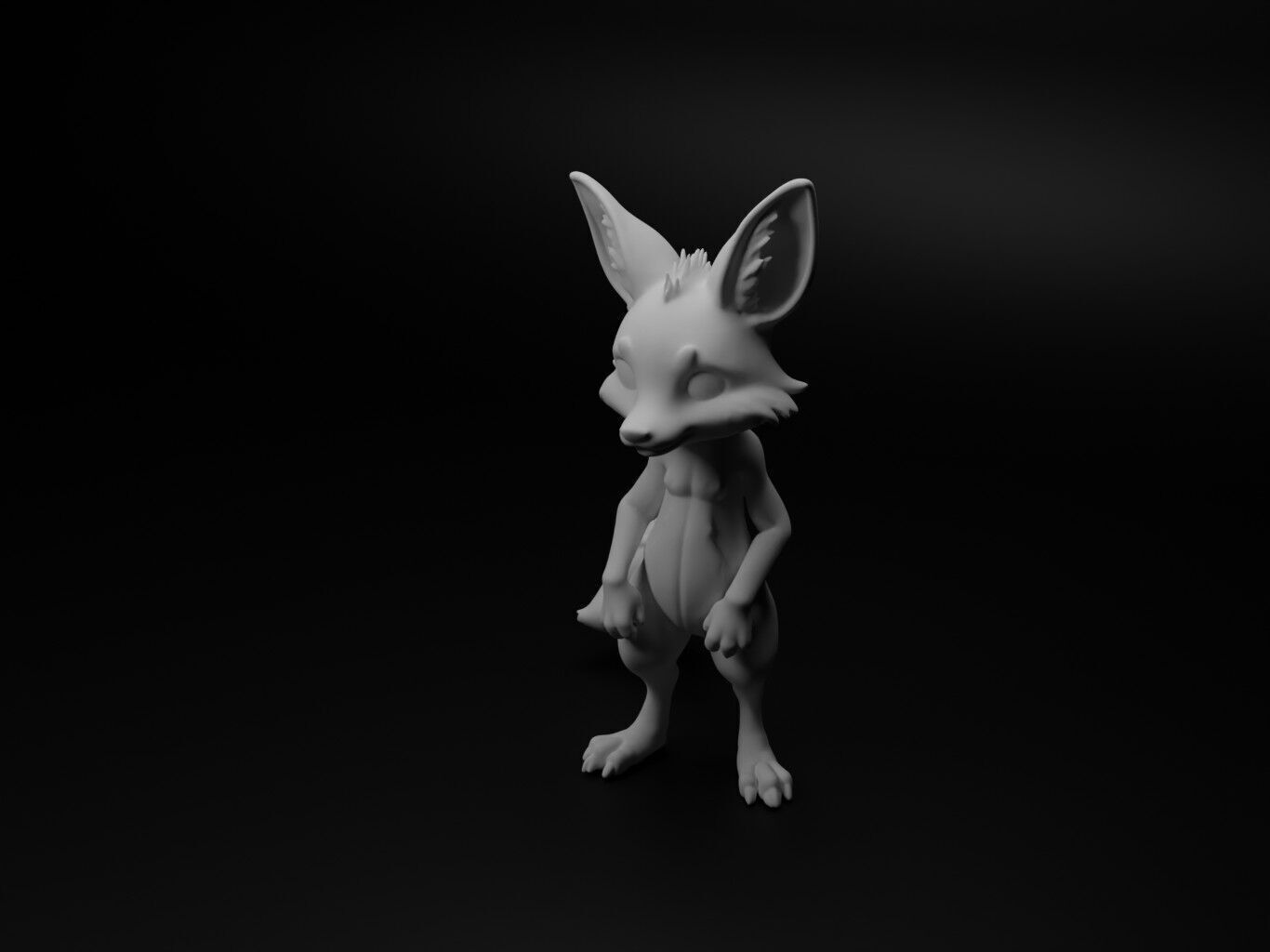 fennec fox hybrid figure 3D model 3D printable | CGTrader