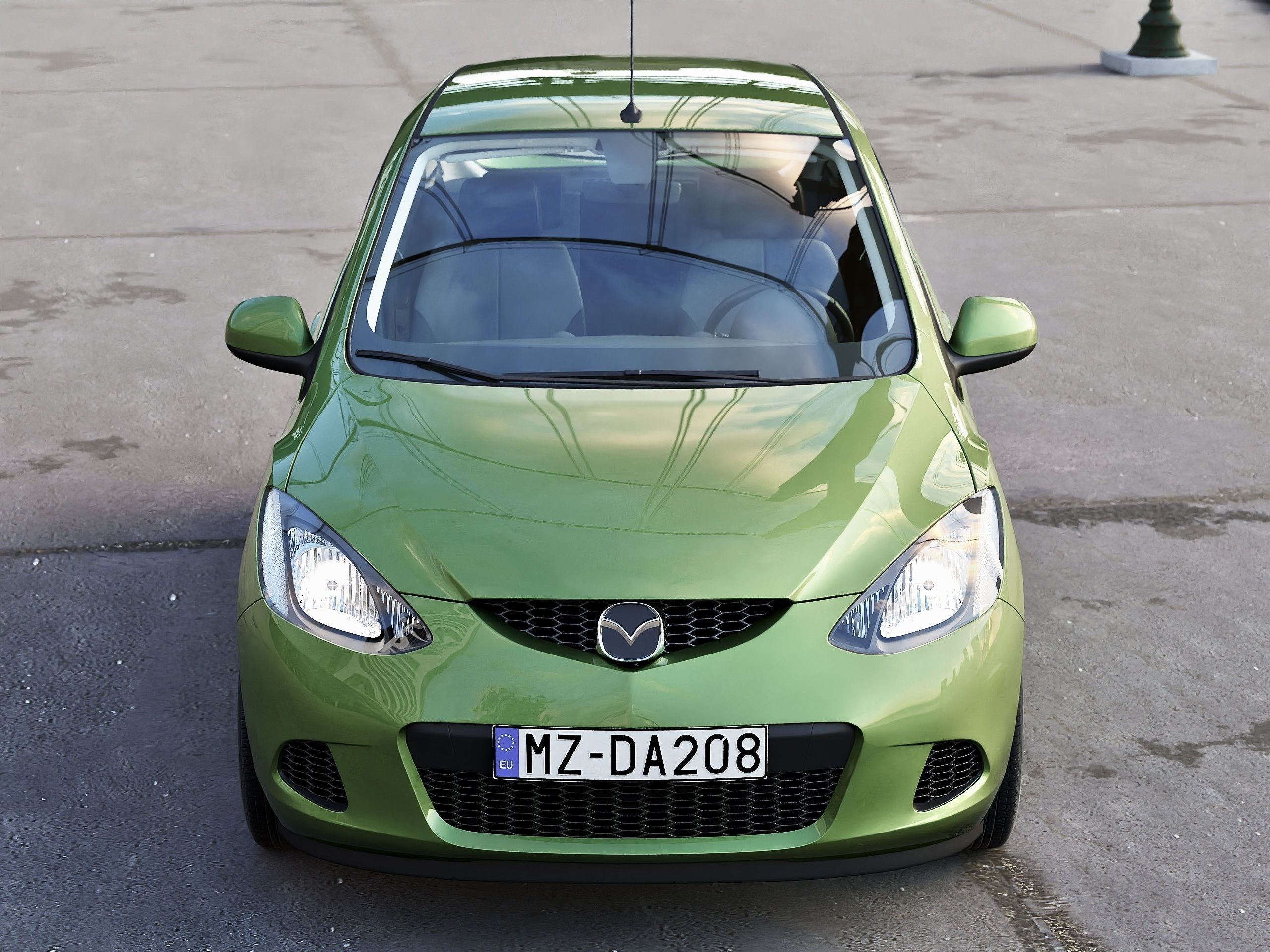 Mazda 2 5-door 2008 3D model animated rigged | CGTrader