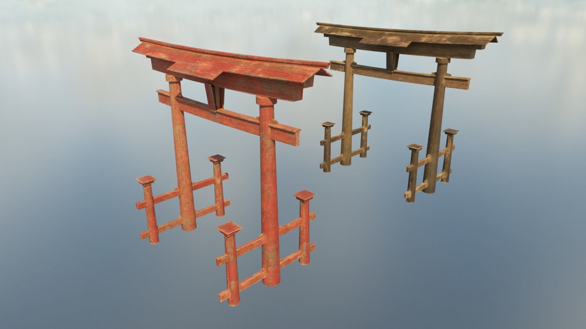 3D model ancient tori gate VR / AR / low-poly | CGTrader