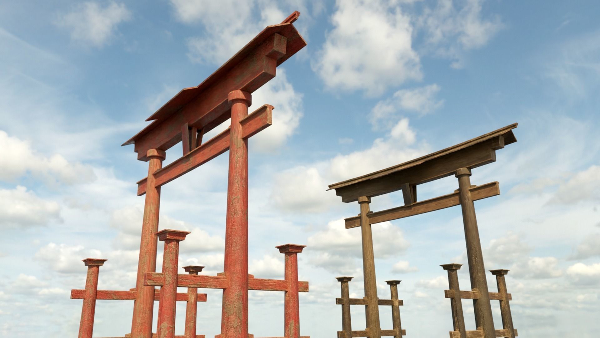 3D model ancient tori gate VR / AR / low-poly | CGTrader