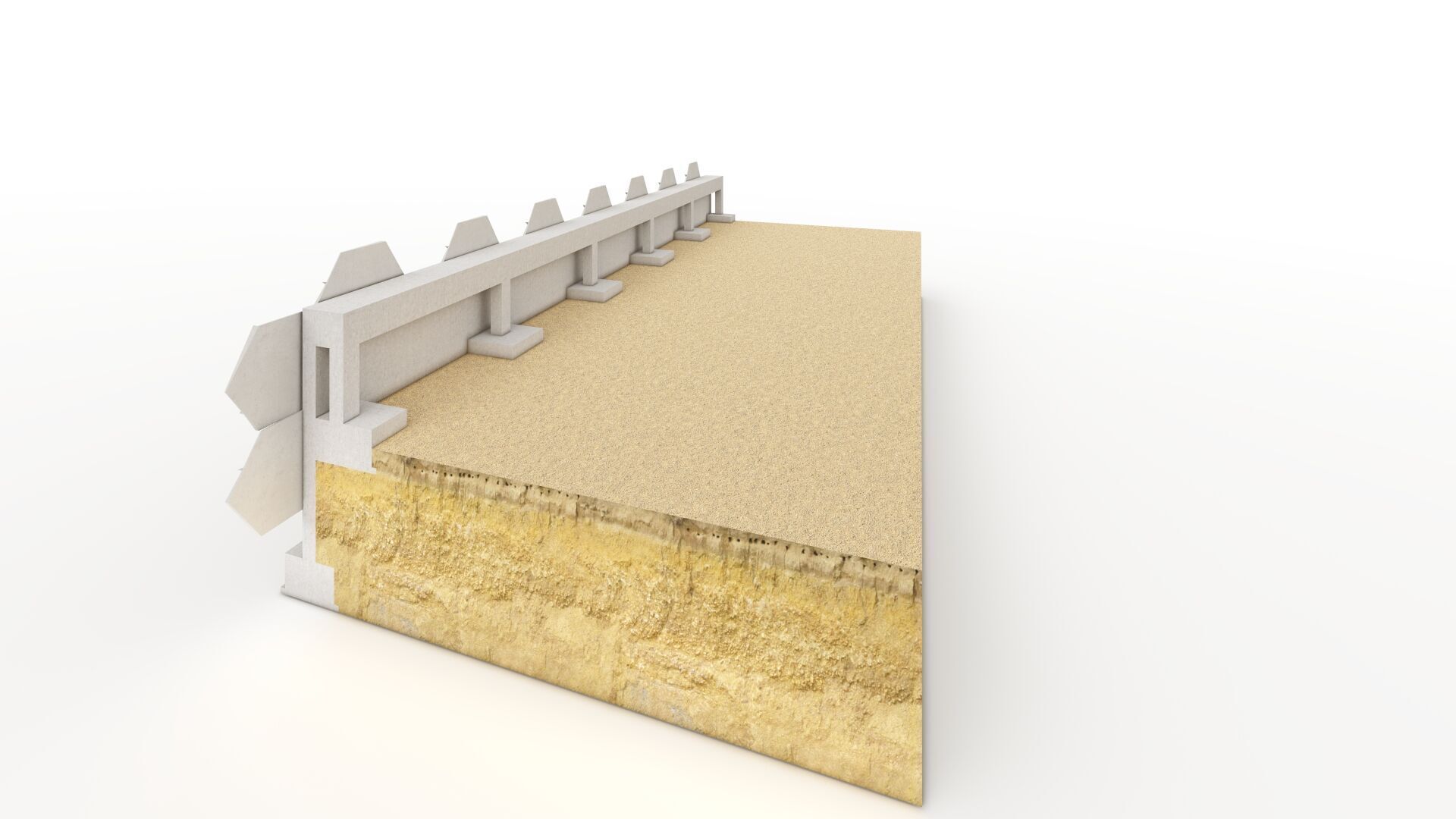 Wall Cross Section Insulation-Park wall detail-5 3D model animated ...