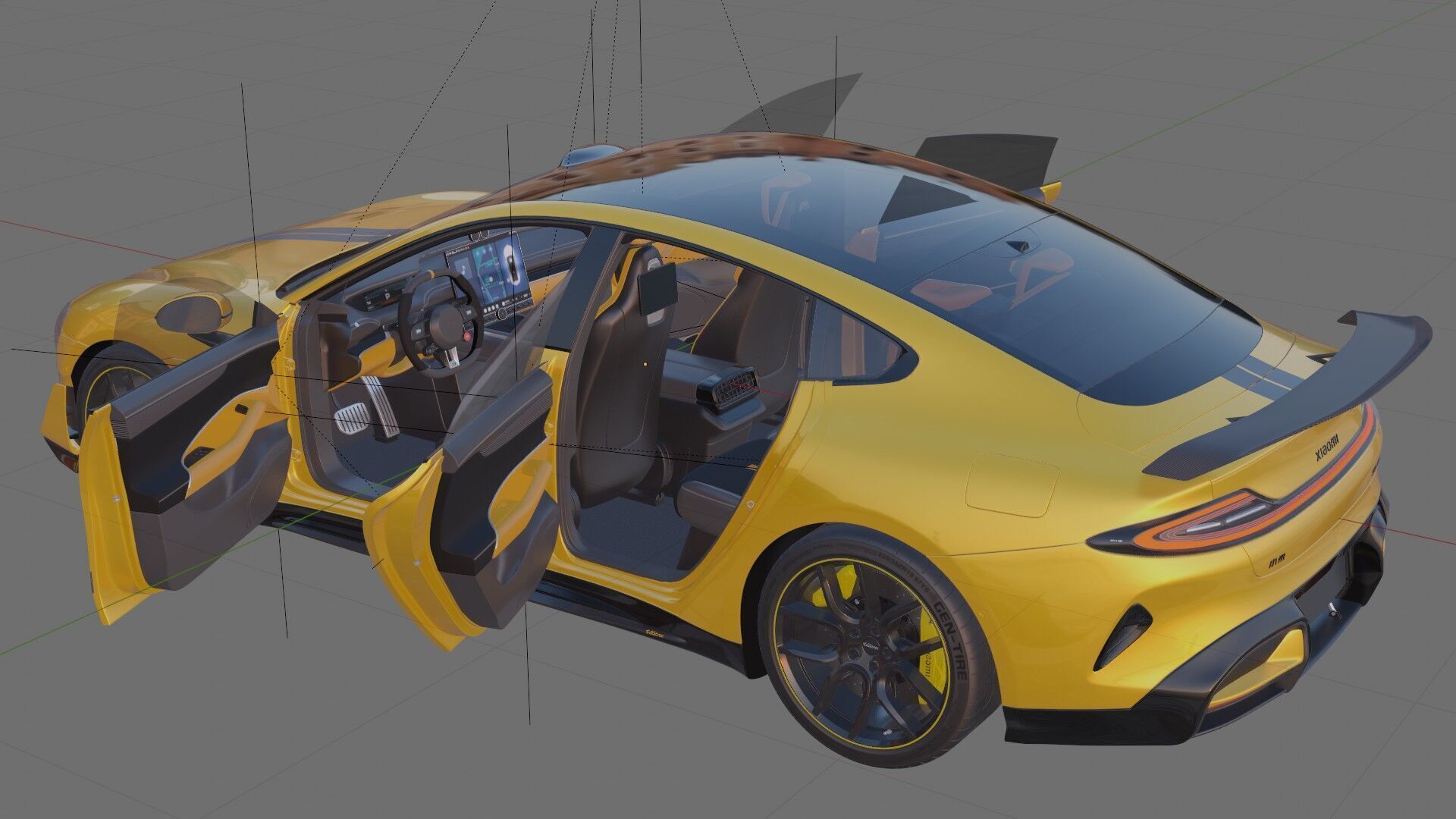 Xiaomi SU7 Ultra 2025 with interior 3D model | CGTrader