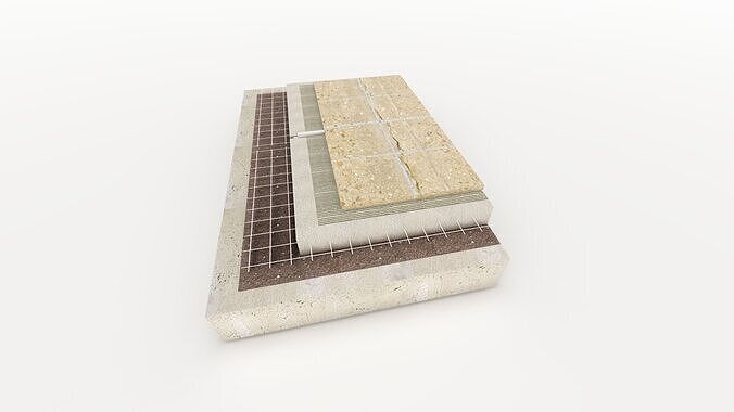 Wall Cross Section Insulation-Park wall detail-11 3D model animated ...
