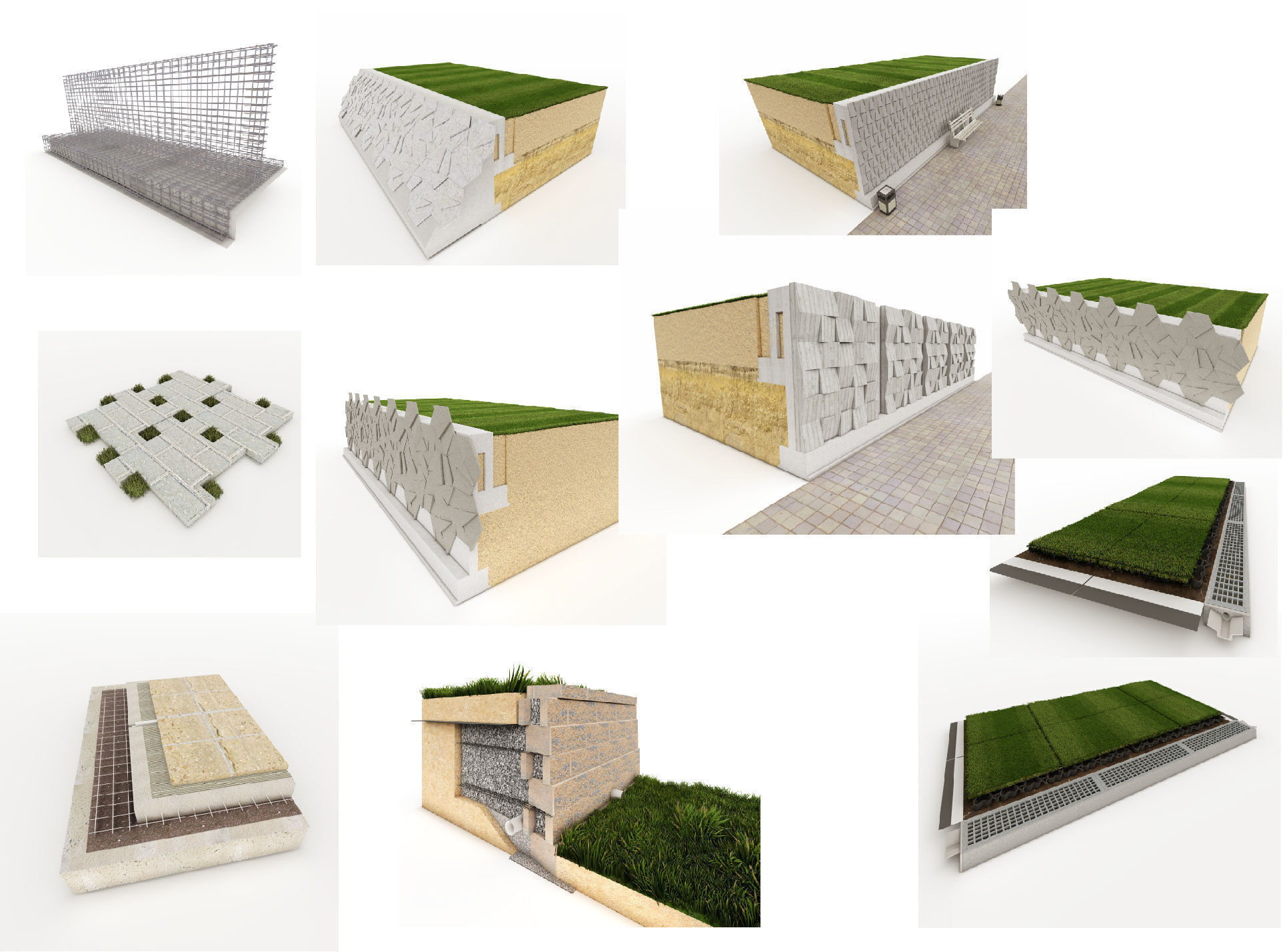 Wall Cross Section Insulation-Park wall detail-12 3D model animated ...