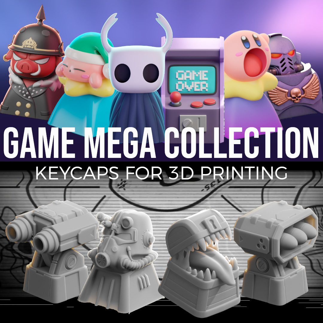 Game Mega Collection - keycaps to print 3D model 3D printable | CGTrader