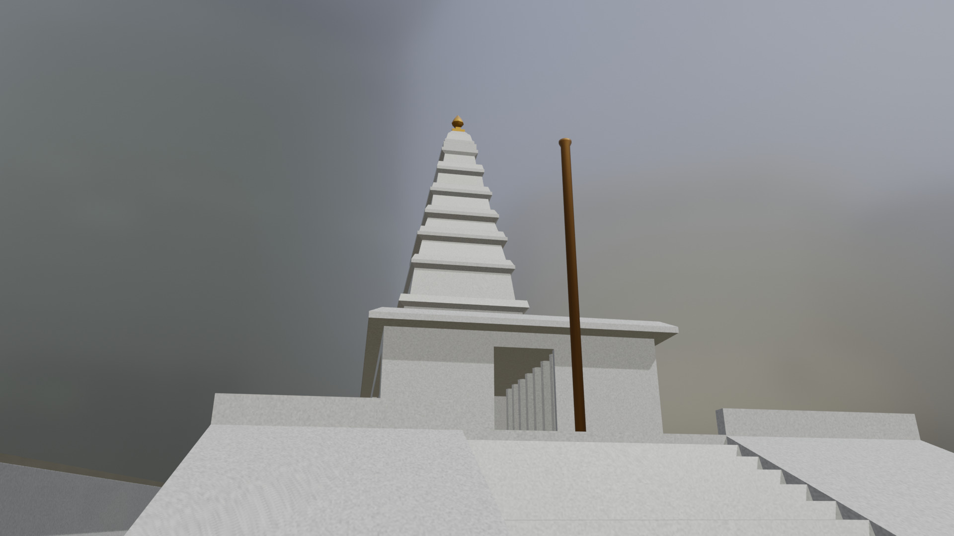 3D model Low Poly Dravidian Style Hindu Temple VR / AR / low-poly ...