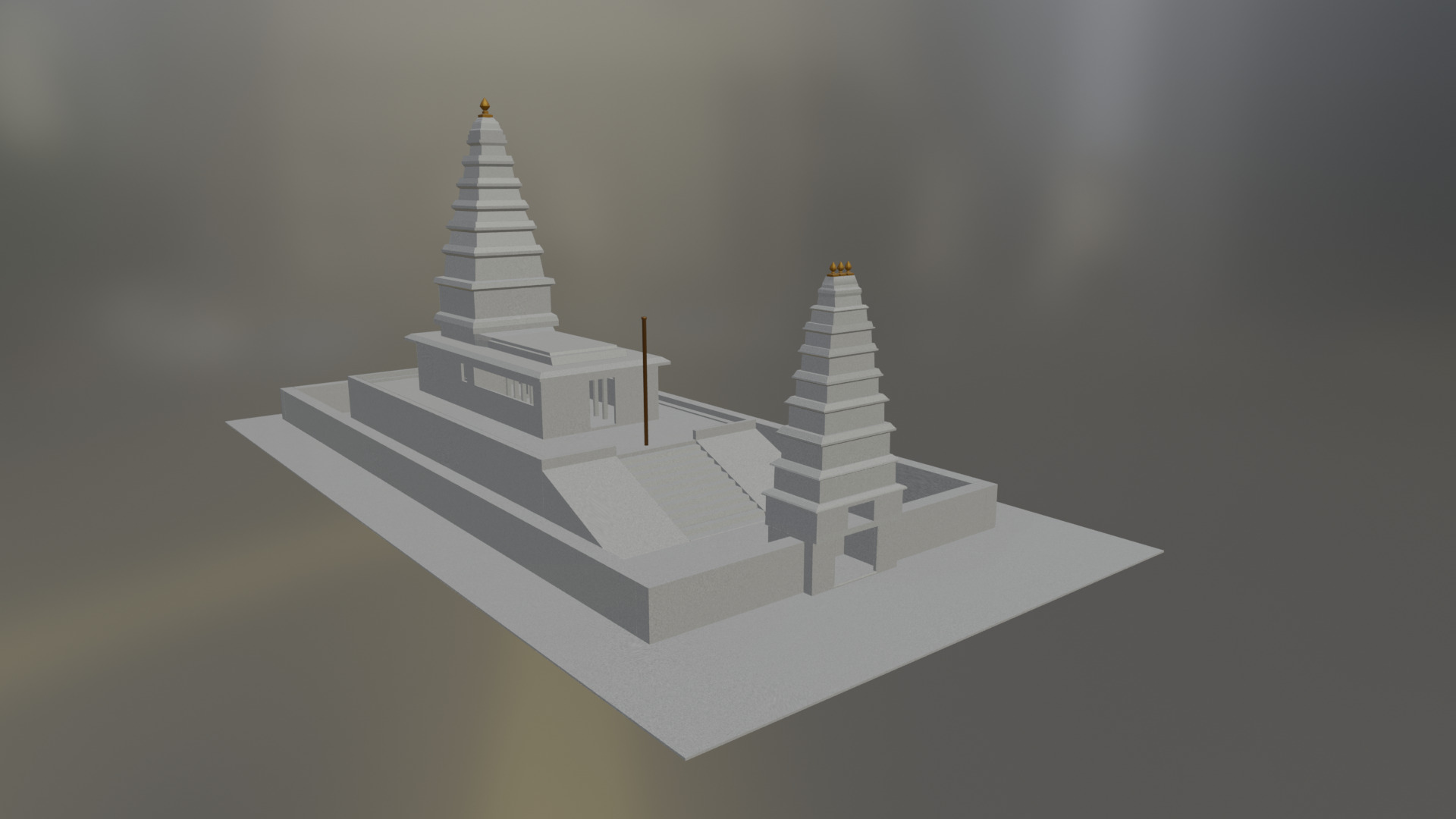 3D model Low Poly Dravidian Style Hindu Temple VR / AR / low-poly | CGTrader
