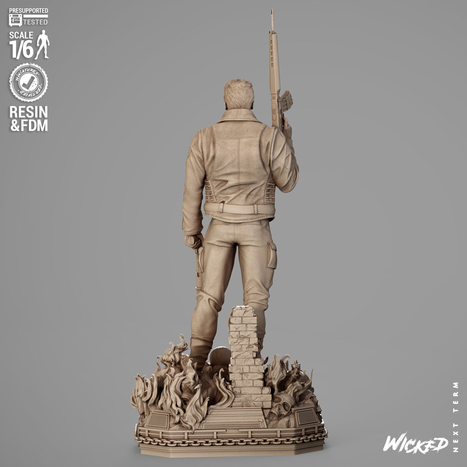 Wicked Movies Terminator Sculpture 3D model 3D printable | CGTrader