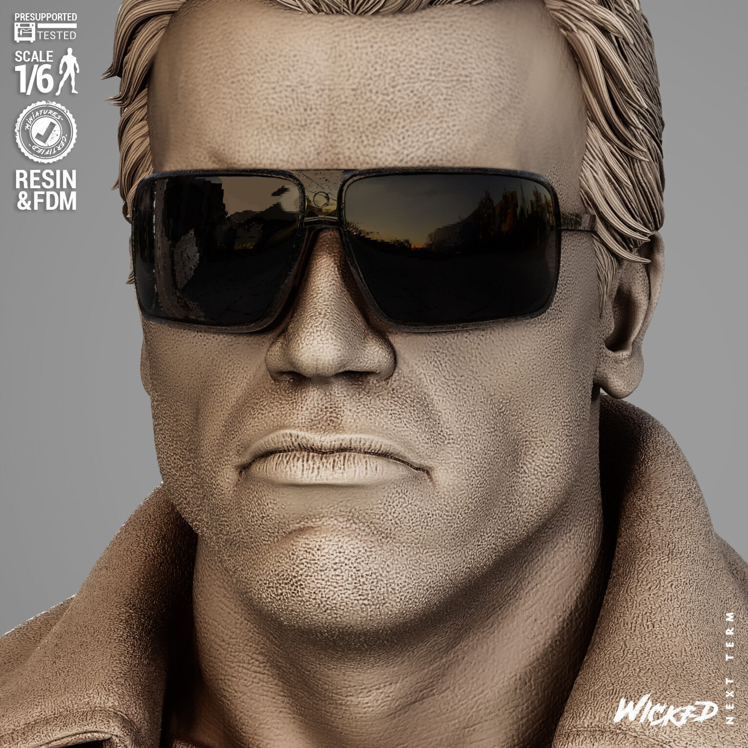 Wicked Movies Terminator Sculpture 3D model 3D printable | CGTrader