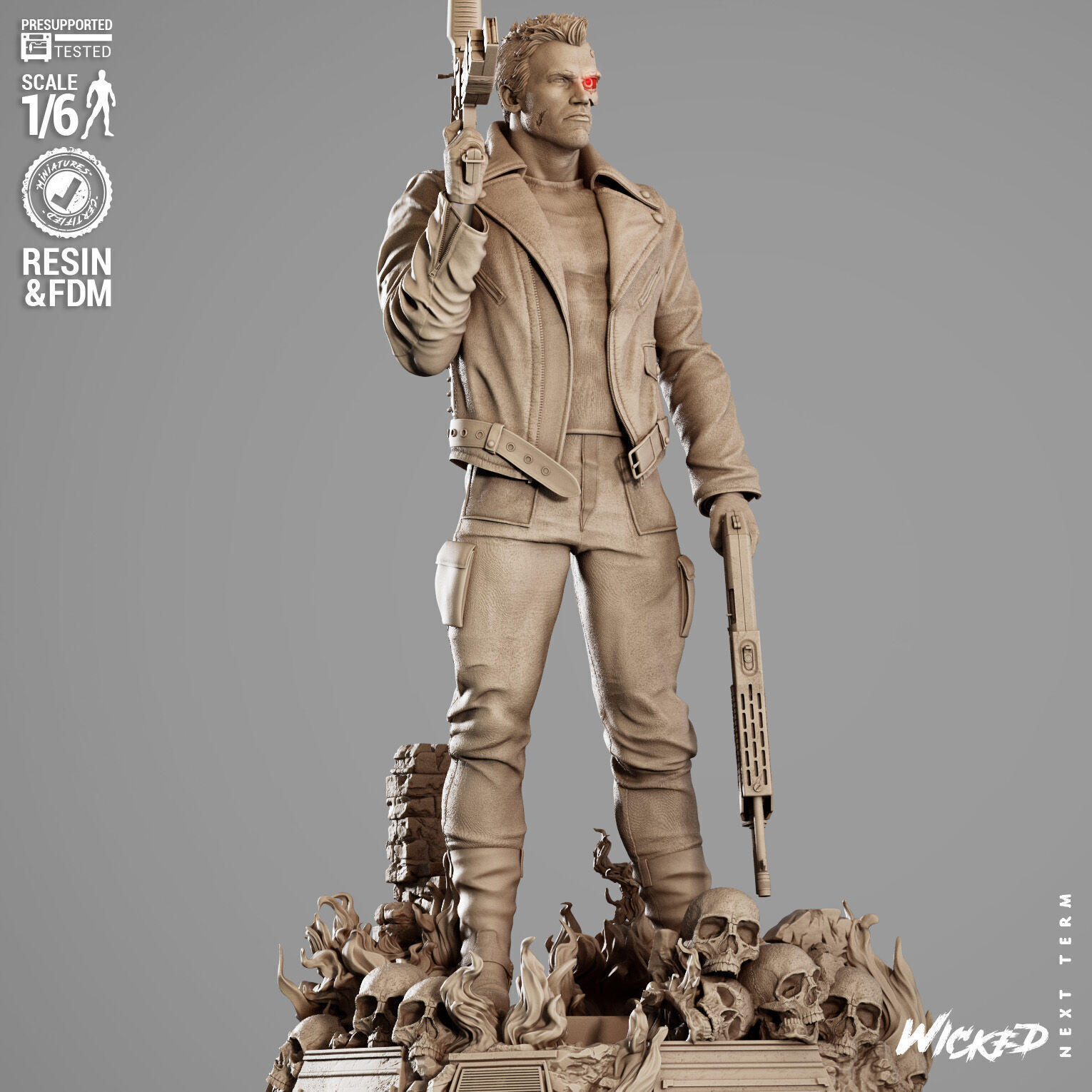 Wicked Movies Terminator Sculpture 3D model 3D printable | CGTrader