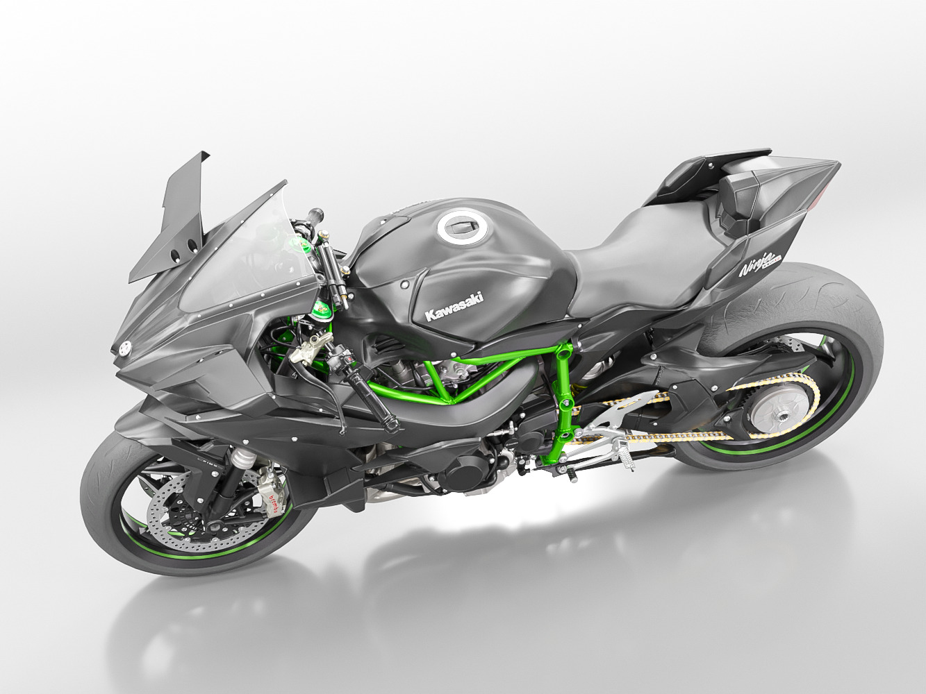 KAWASAKI NINJA H2R 2021 3D model | CGTrader