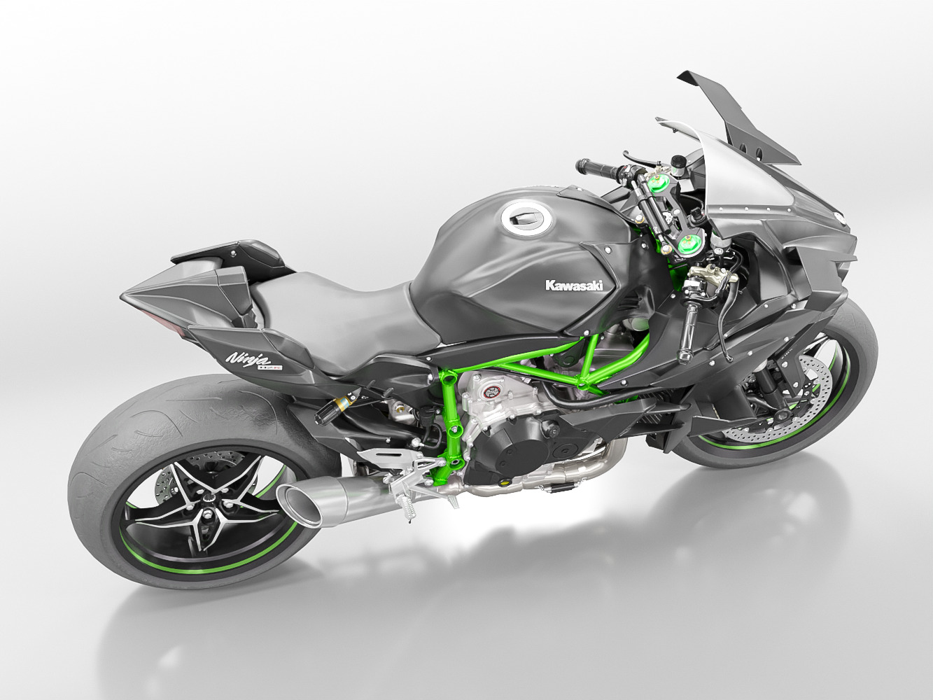 KAWASAKI NINJA H2R 2021 3D model | CGTrader