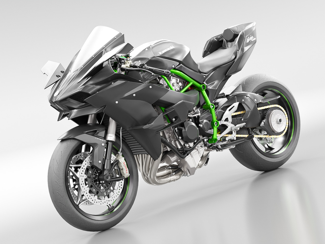 KAWASAKI NINJA H2R 2021 3D model | CGTrader
