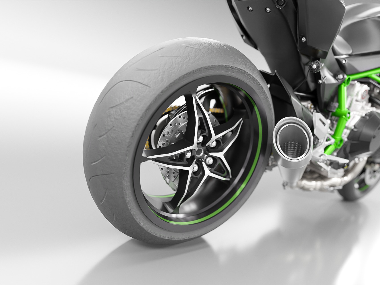 KAWASAKI NINJA H2R 2021 3D model | CGTrader