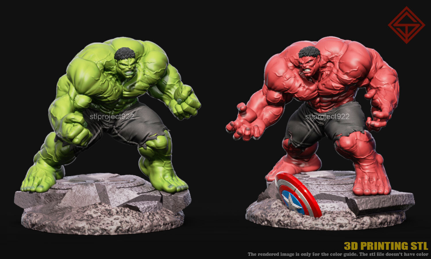 Red Hulk 3D model 3D printable | CGTrader