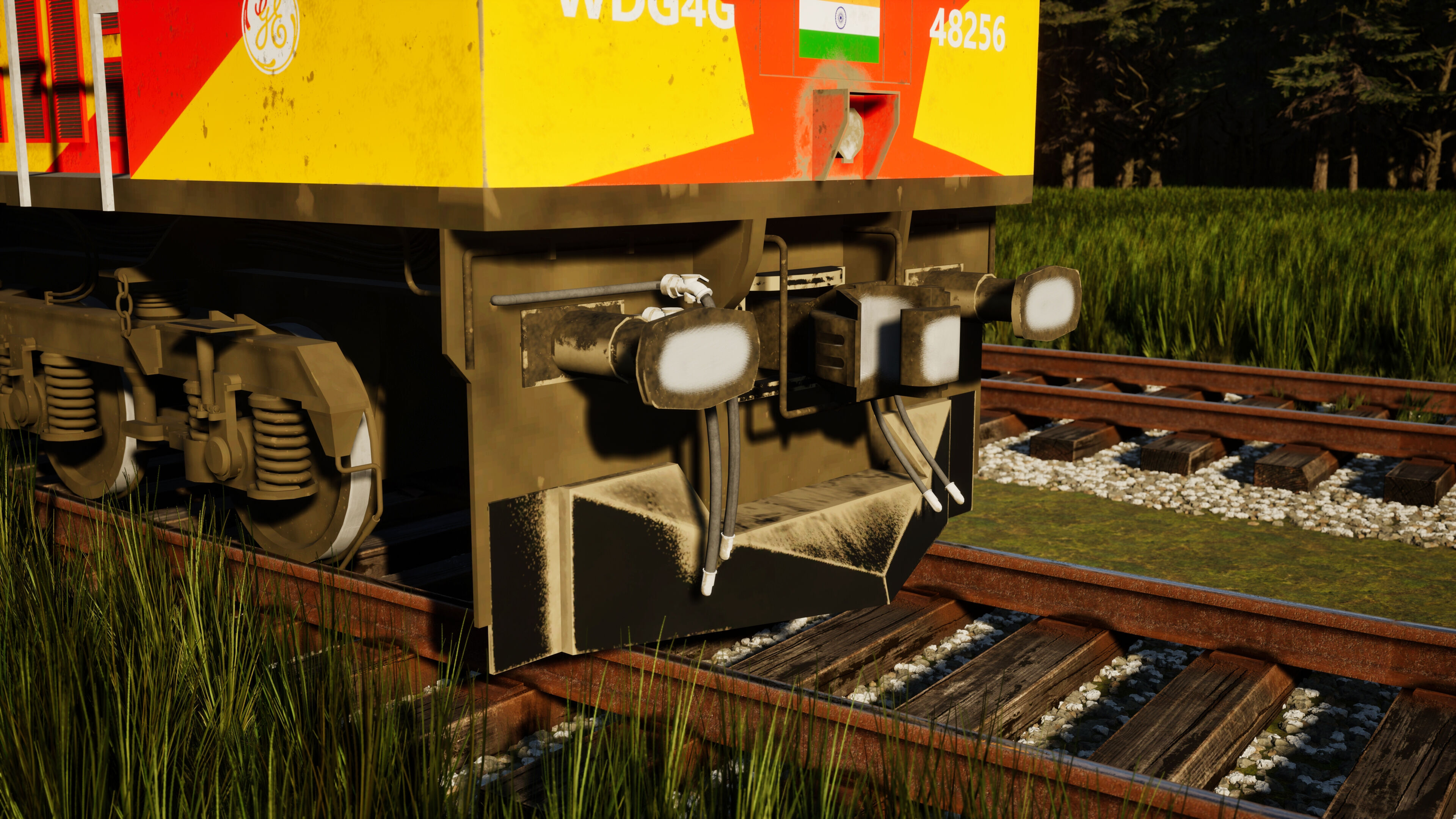 3D model Indian Railways WDG 4G Diesel Locomotive With Cabin Interior VR / AR / low-poly | CGTrader