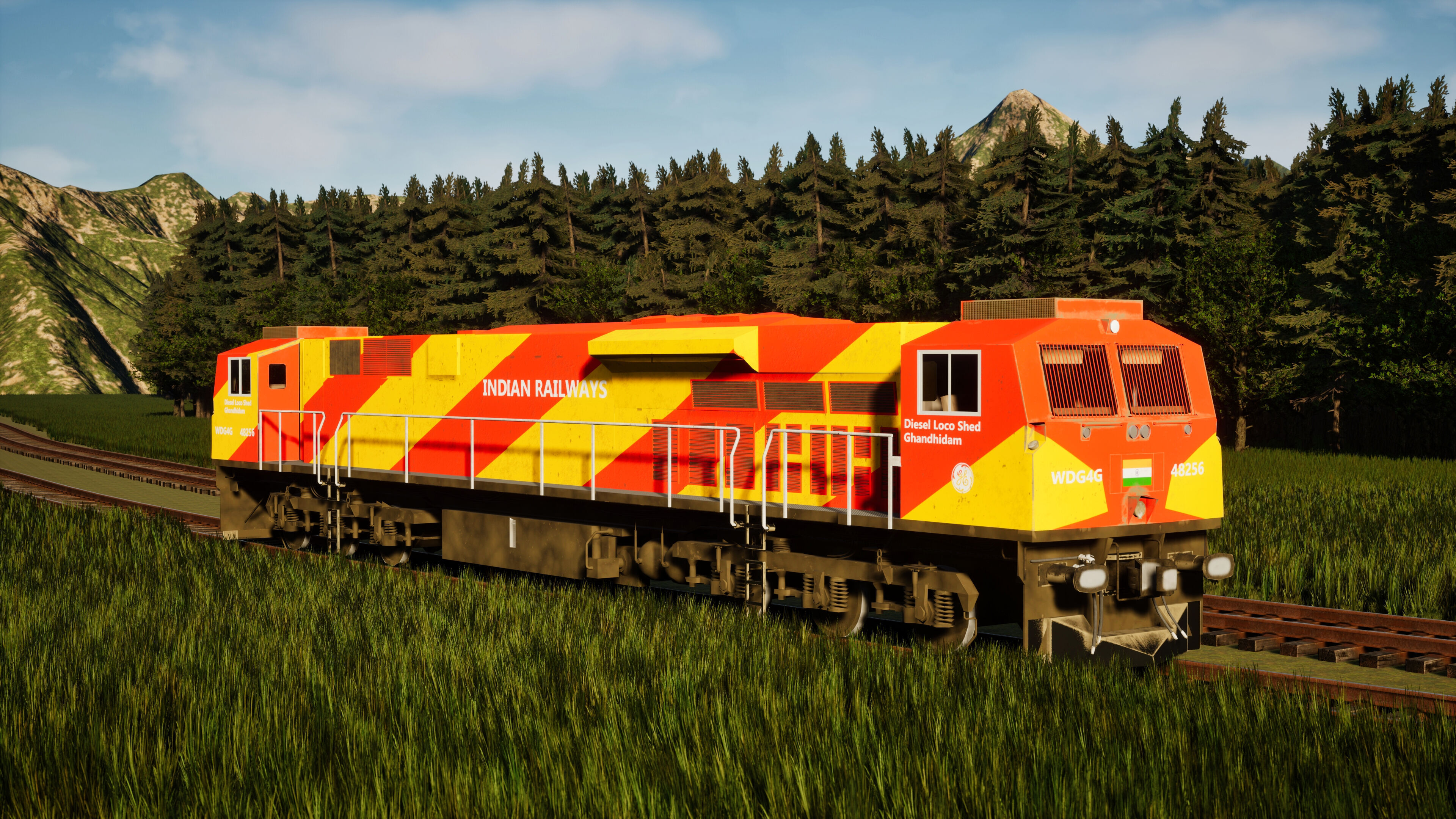 3D model Indian Railways WDG 4G Diesel Locomotive With Cabin Interior ...