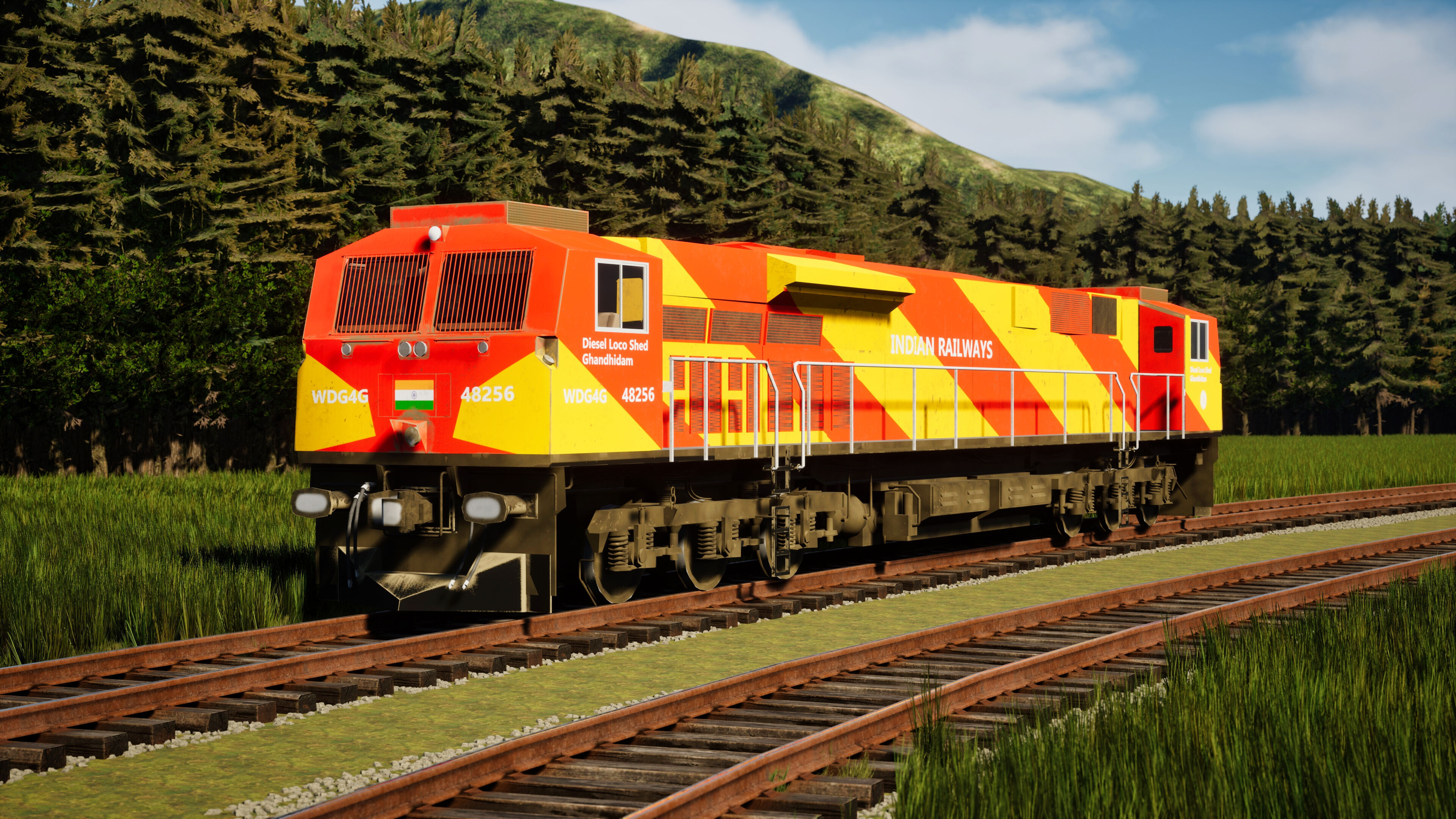 3D model Indian Railways WDG 4G Diesel Locomotive With Cabin Interior ...