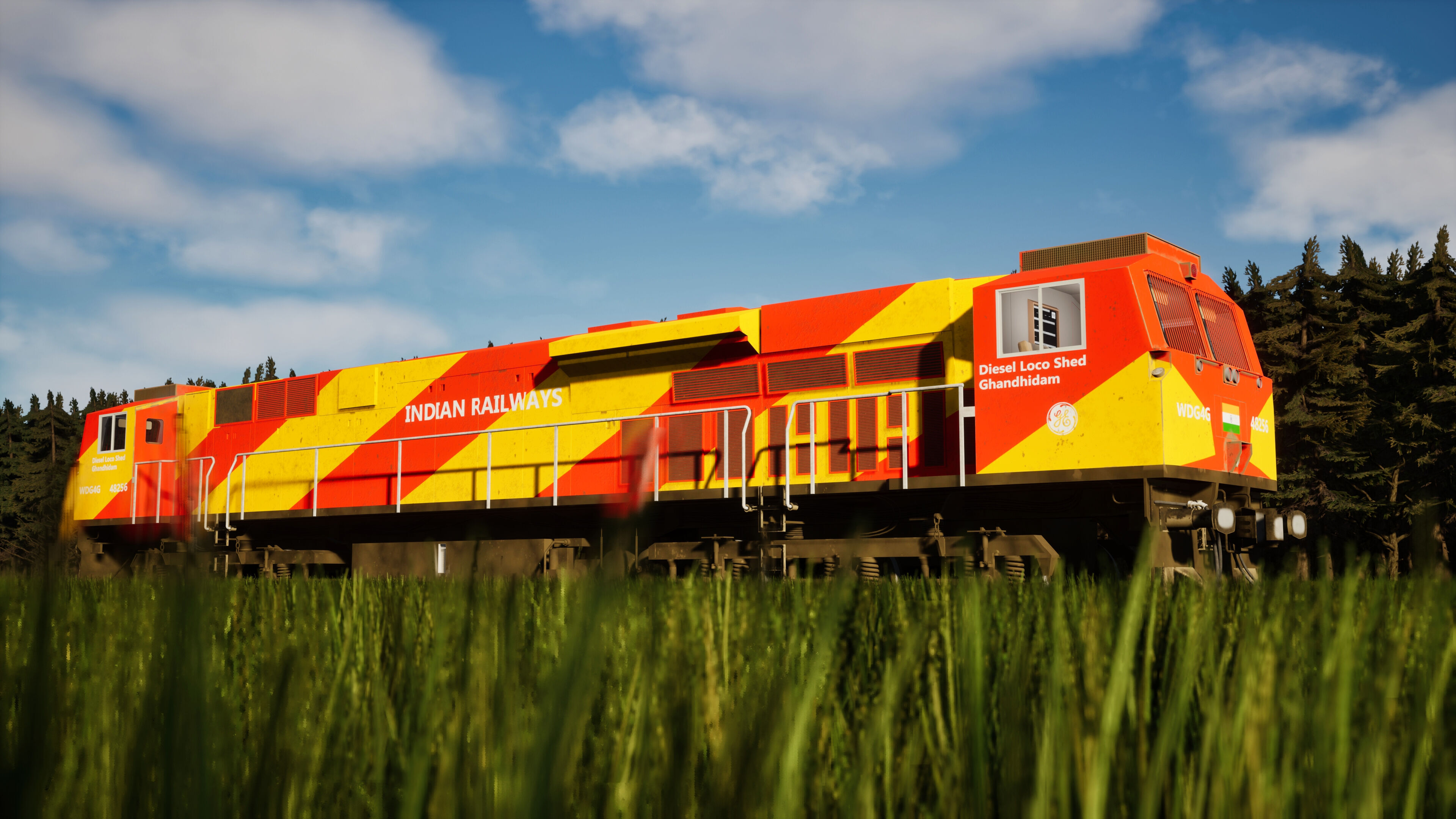 3D model Indian Railways WDG 4G Diesel Locomotive With Cabin Interior ...