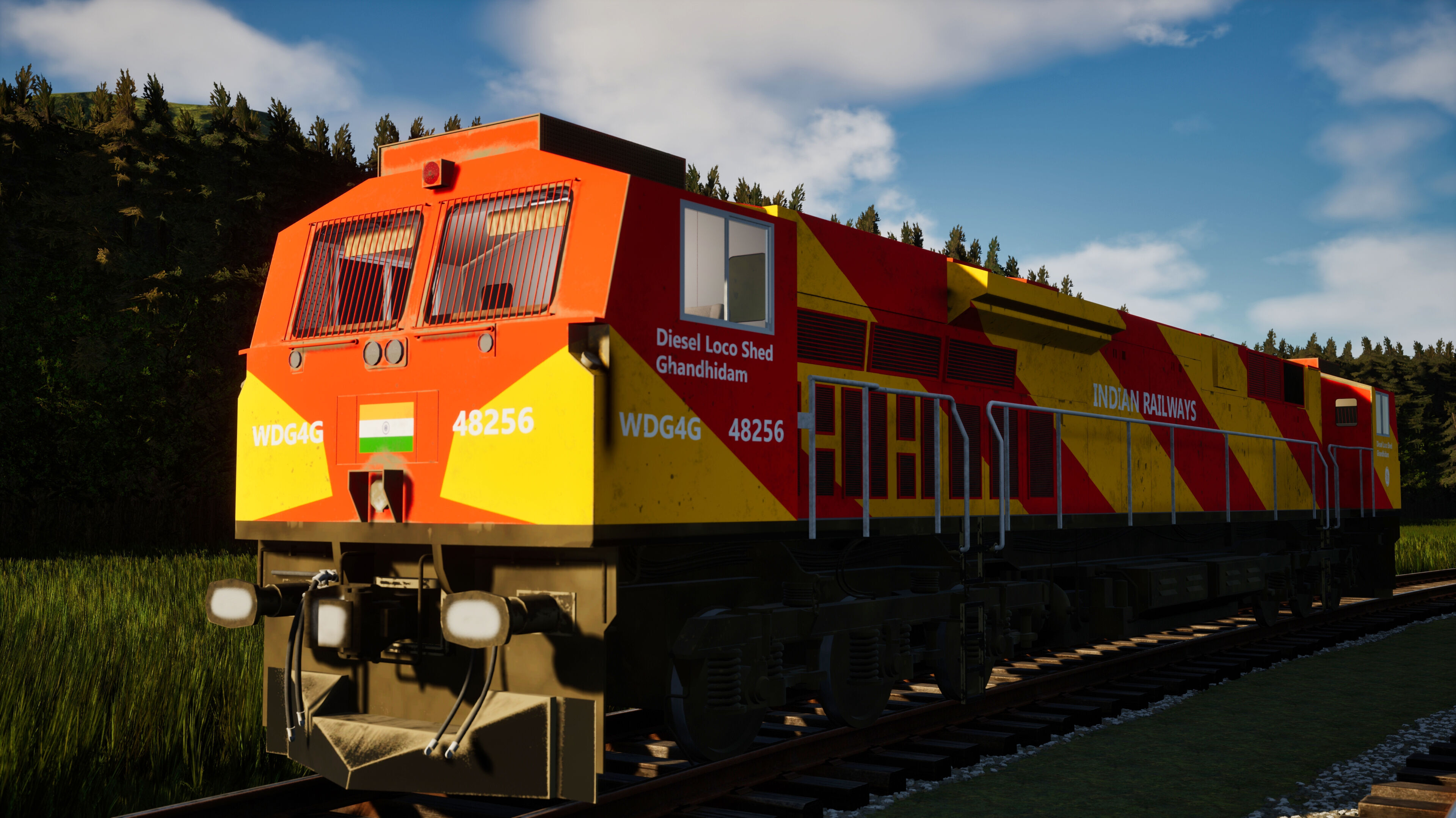 3D model Indian Railways WDG 4G Diesel Locomotive With Cabin Interior VR / AR / low-poly | CGTrader