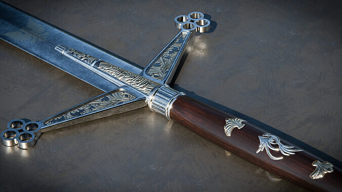 Royal claymore free 3D model | CGTrader