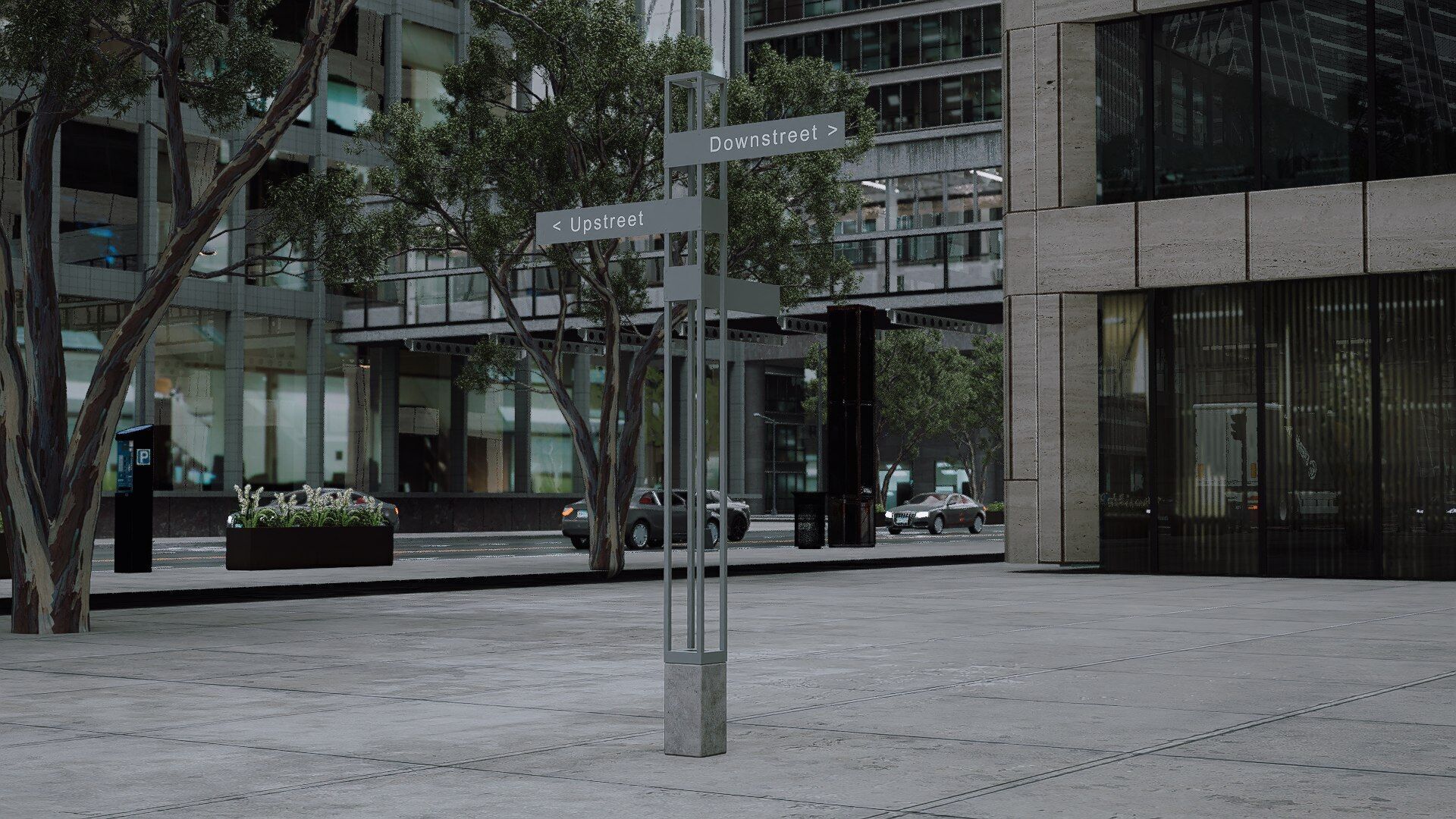 3D model outdoor wayfinding signs VR / AR / low-poly | CGTrader