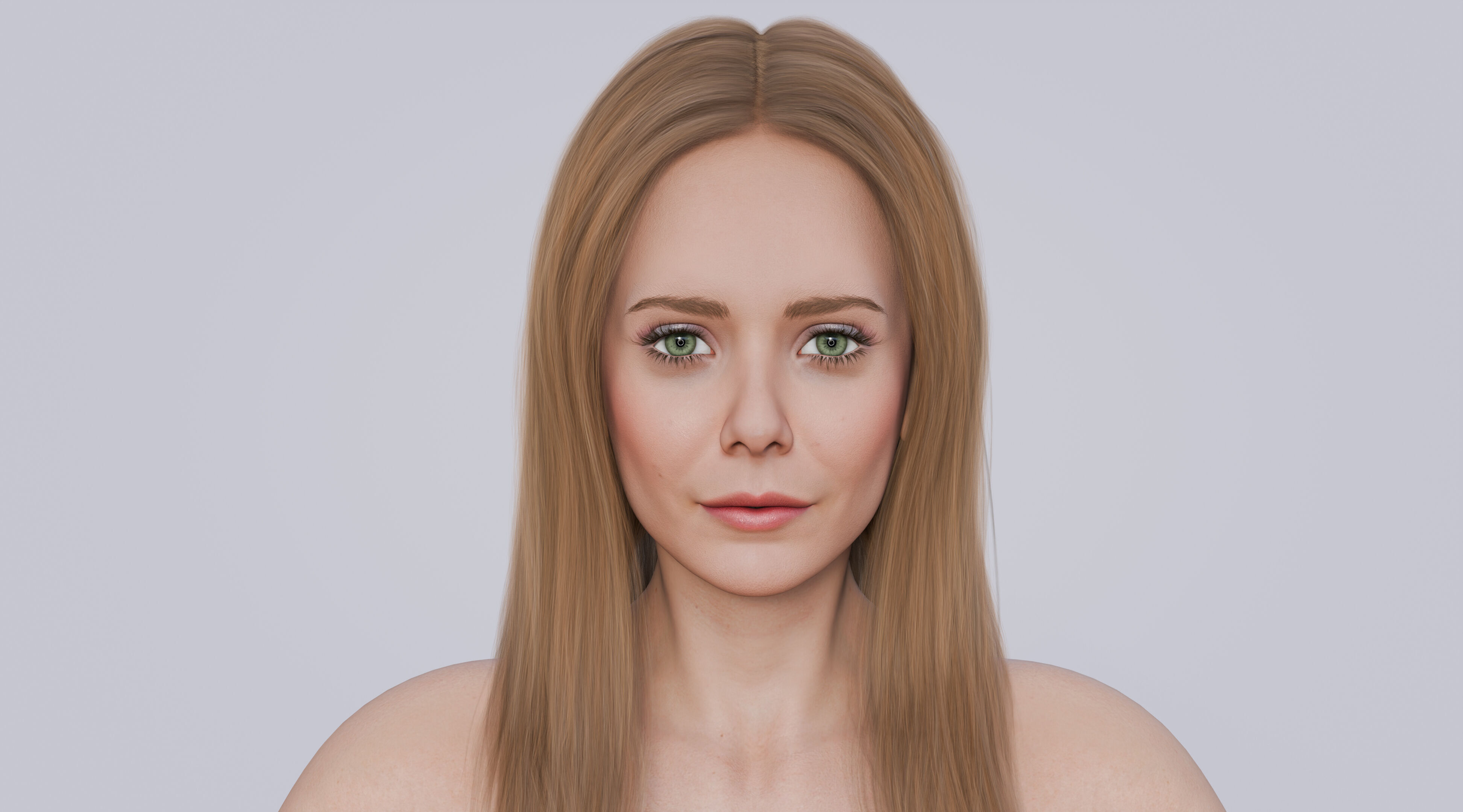 3D model Elizabeth Olsen - Celebrity Actress - Blonde Long Straight ...