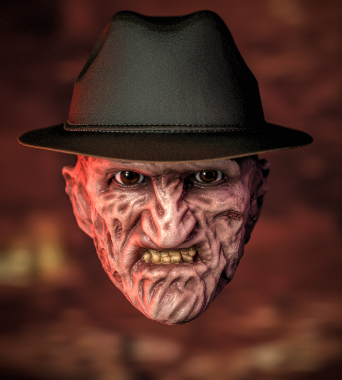 Freddy Kruger A Nightmare on Elm Street Robert Englund Head 3D model 3D ...