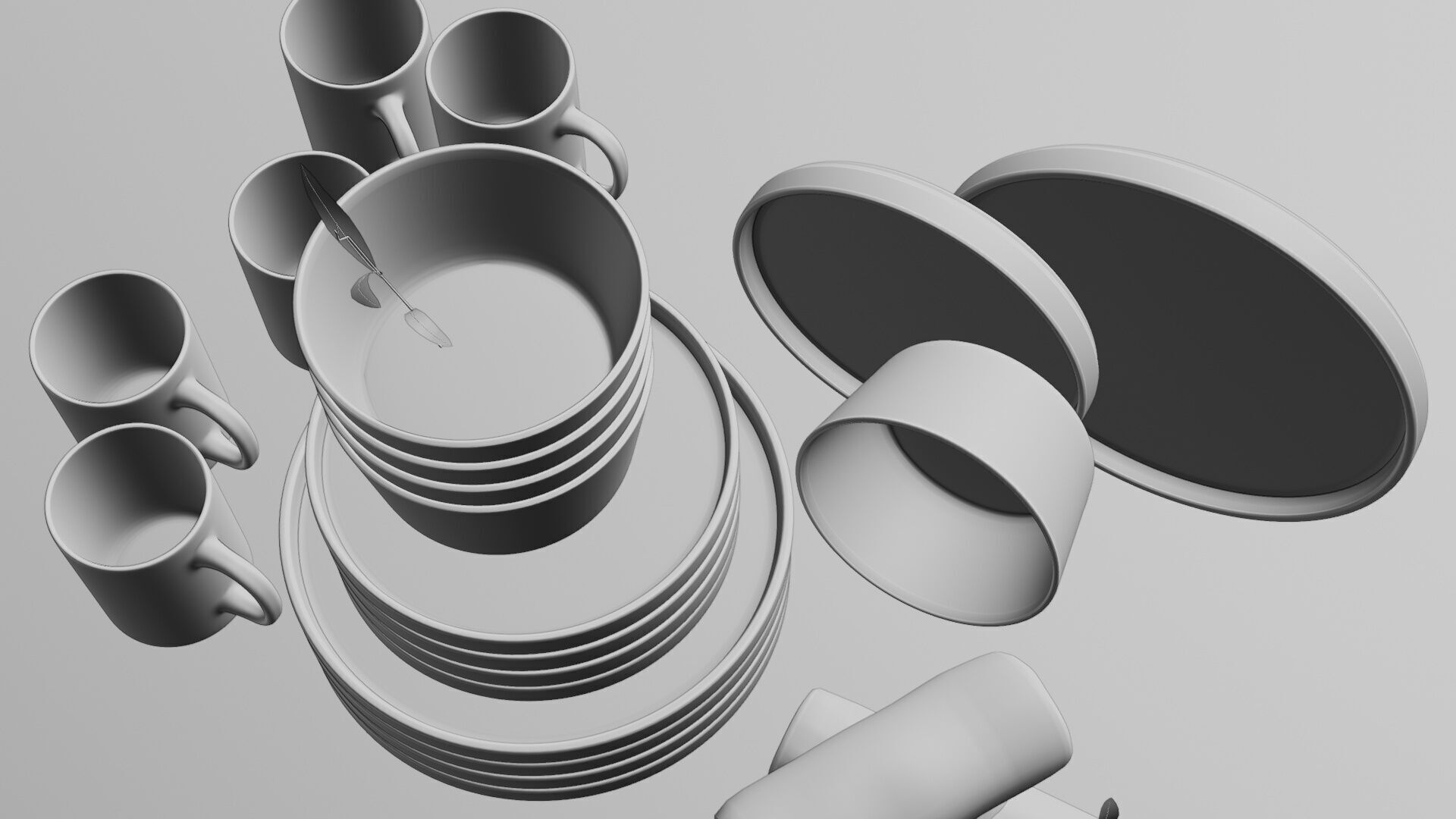 3D model Tableware VR / AR / low-poly | CGTrader