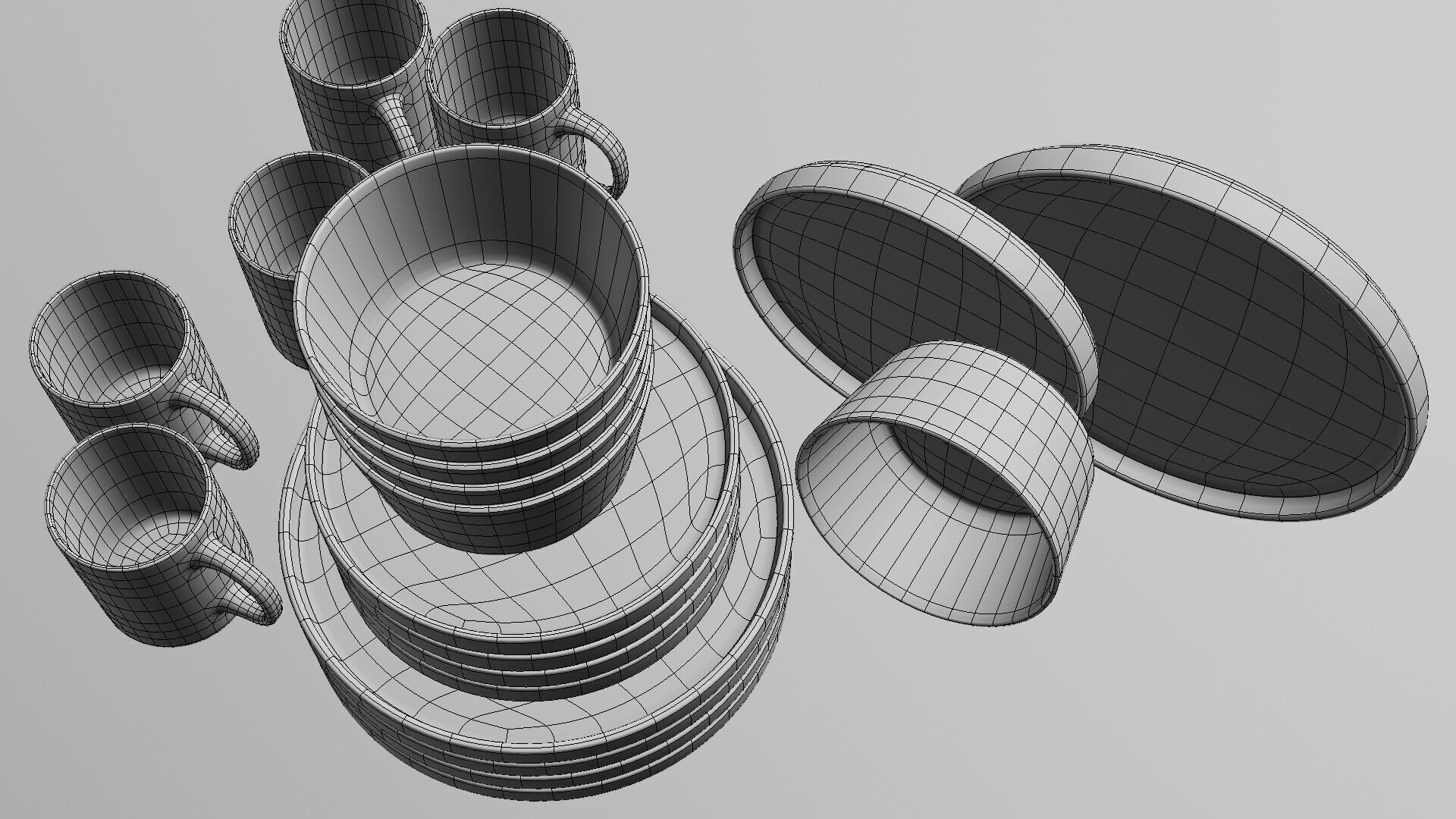 3D model Tableware VR / AR / low-poly | CGTrader