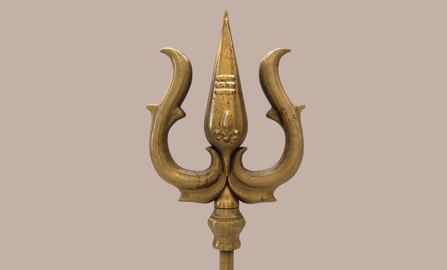 Lord Shiva Trishul 3D model | CGTrader