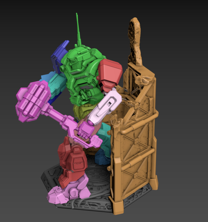 Dark Knight Poseable 160mm and 50mm 3D model 3D printable | CGTrader