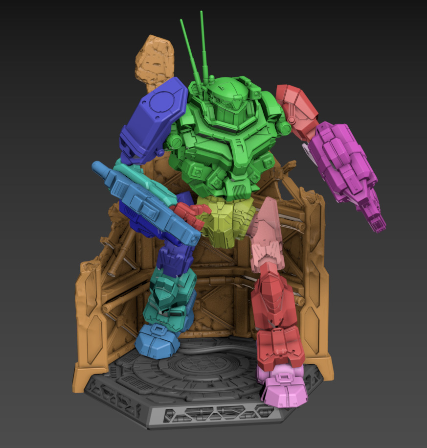 Dark Knight Poseable 160mm and 50mm 3D model 3D printable | CGTrader