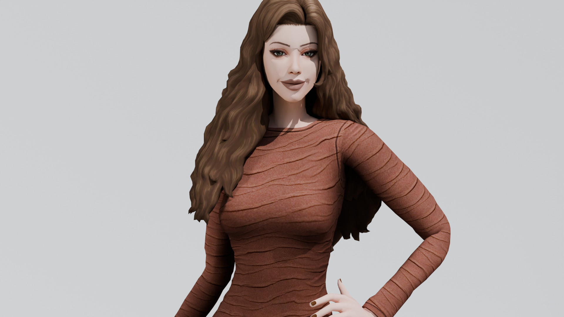 Rigged 3D Model - Adult Woman - Katie free 3D model rigged | CGTrader