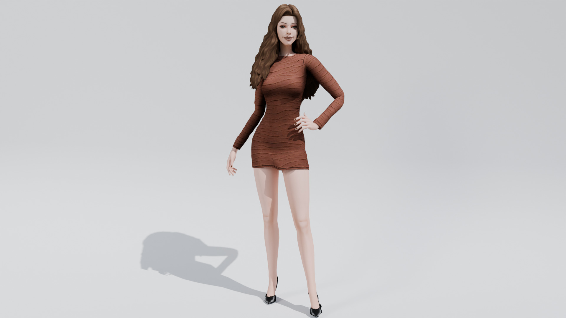 Rigged 3D Model - Adult Woman - Katie free 3D model rigged | CGTrader