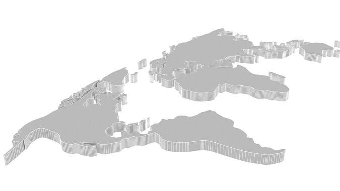 3D model World map VR / AR / low-poly | CGTrader