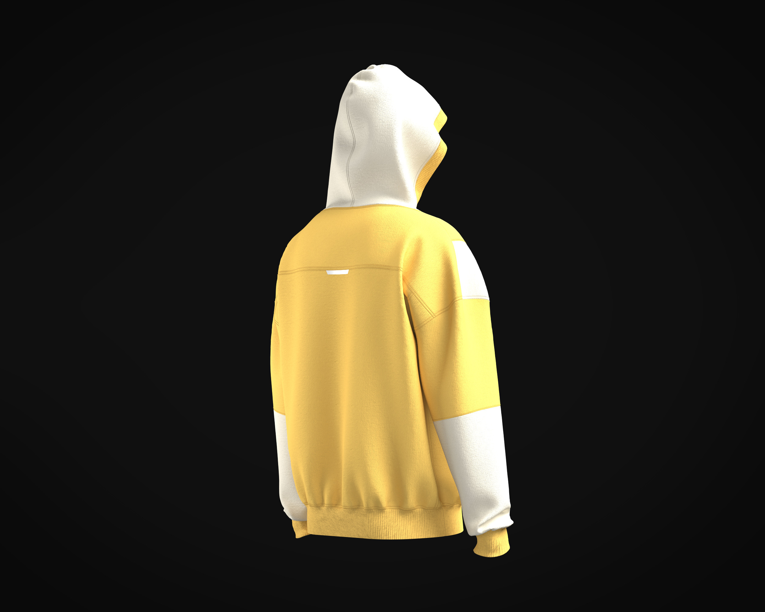 Mens color block hoodie with chest graphic 3D model | CGTrader