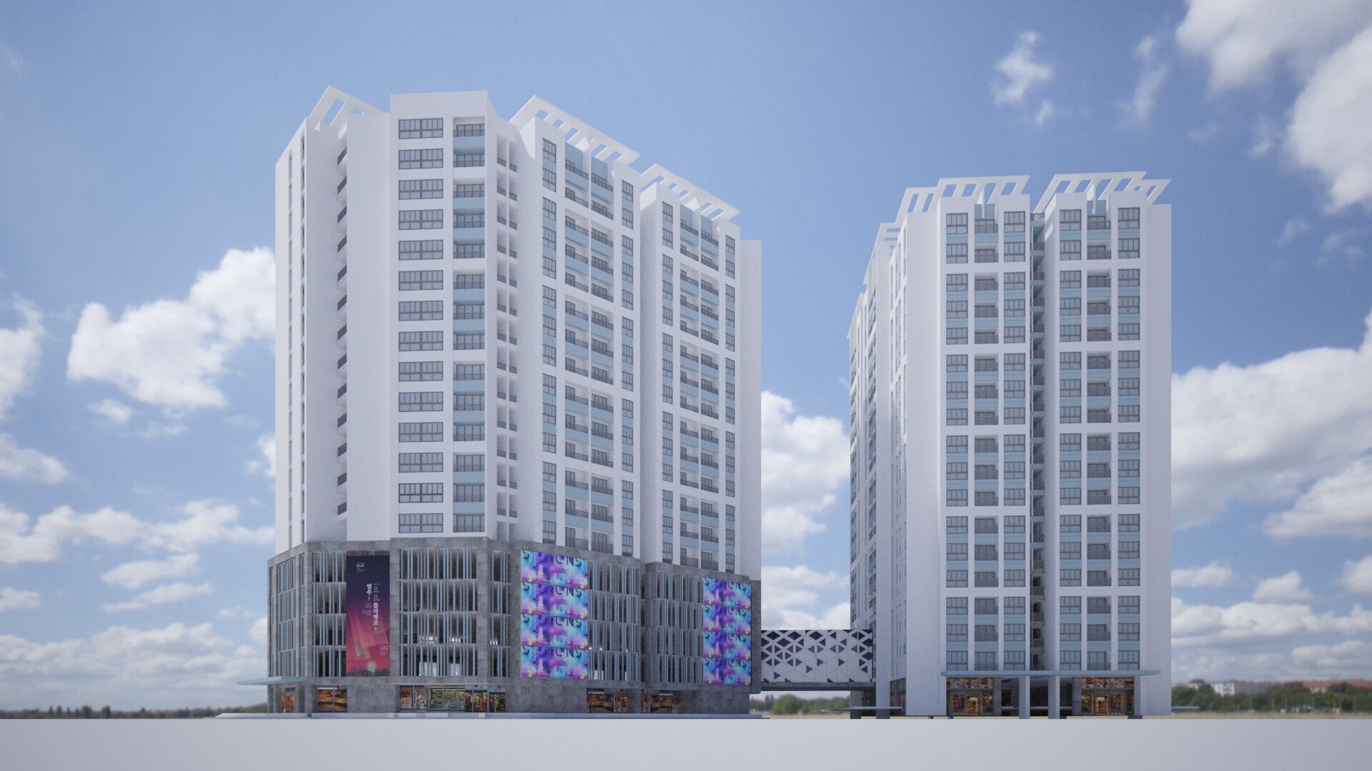 Diamond complex mixed-use building 3D model | CGTrader